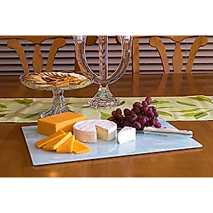 Clever Chef Glass Cutting Board, Non Slip Cutting Board is Shatter-Resistant, Durable, Stain Resistant, Dishwasher Safe, White