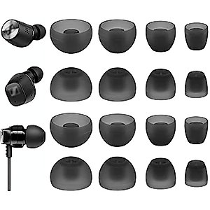 Ear Tips for Sennheiser Momentum Headphone, BLUEWALL Eartips Ear Gel for Momentum in-Ear Headphone, Durable Silicone XSSML 8 Pairs All in 1 Set Replacement Ear Tips for Sennheiser Momentum (Gray)