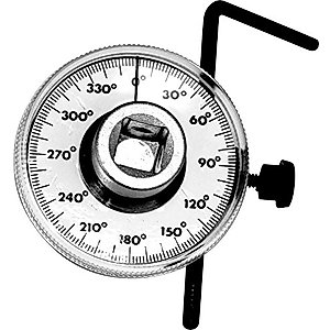 Performance Tool M205 1/2-Inch Torque Angle Gauge Tool, 360 Degree Angle Scale
