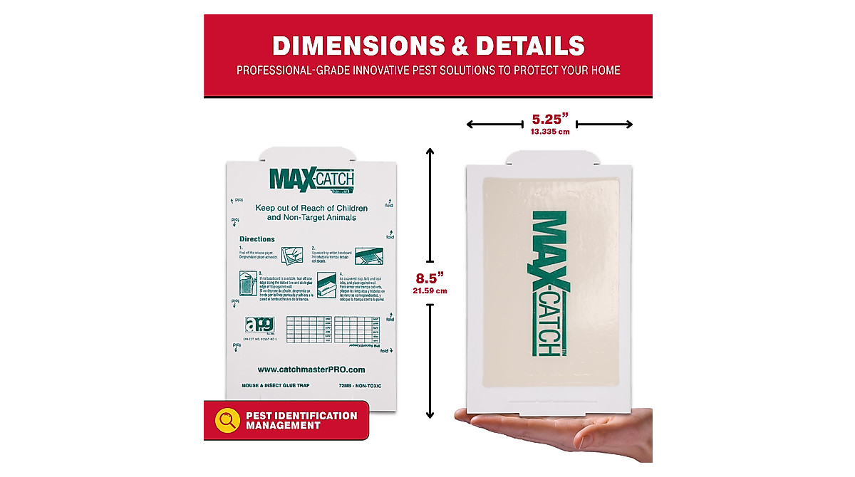 Catchmaster Mouse & Pest Glue Board Bundle, 36 Glue Boards & 6 Pack Large Glue Traps, Rat ...