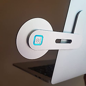 BanBas Magnetic Phone Holder for Laptop, Adjustable Phone Monitor Side Mount, Slim Suitable for All Mobile Devices, Compatible with iPhone, Silver