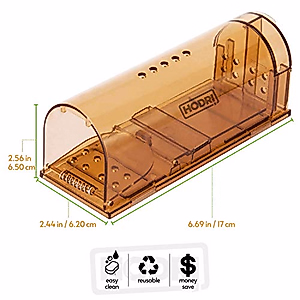 Mouse Traps Indoor for Home, Humane Mouse Trap (Brown)