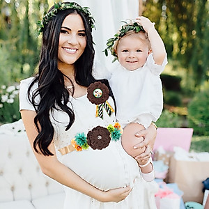 Safari Jungle Animals Maternity Sash Mom to Be Daddy to Be Corsage Set Jungle Safari Sash and Pins for Baby Shower Gender Reveal Keepsake Photo Props Pregnancy Flower Sash