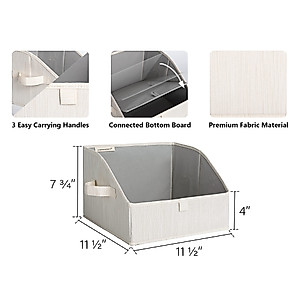 StorageWorks 3-Pack Foldable Trapezoid Storage Bins with 2-Pack Decorative Storage Boxes