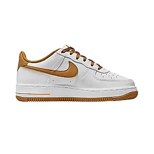 Nike Air Force 1 GS White/Desert Ochre Size 6.5 6.5 Big Kid