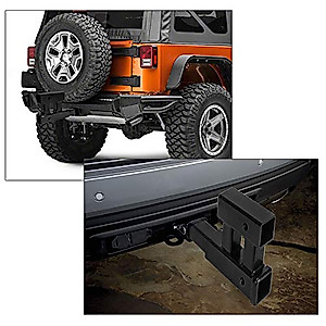 YITAMOTOR Dual Hitch Extension 2 inch Receiver Adapter Trailer Towing Bicycle Extender