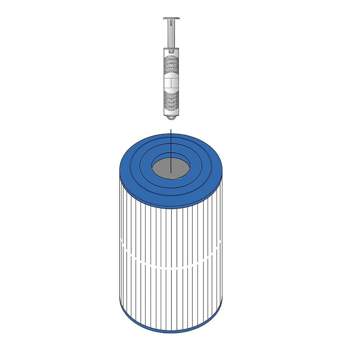 VVEMADE Hot Tub Mineral Ion Cartridge Filter Stick for Spas(1)