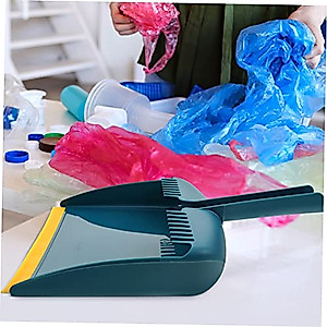 COOLHIYA 1 Set Kitchen Broom Small Broom and Dustpan Car Broom and Dustpan Soft Bristle Broom Hand Broom Cleaning Broom Small Pans Broom Dustpan Soft Bristle Cleaning Brush Mini Pp Green