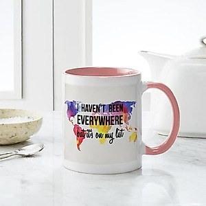 CafePress I Haven't Been Everywhere But It's On My List Mugs Ceramic Coffee Mug, Tea Cup 11 oz