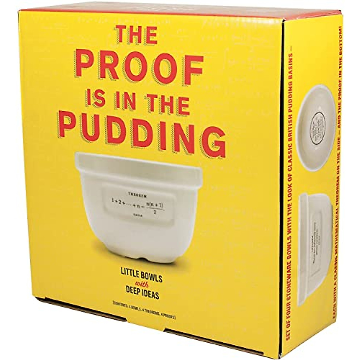 The Proof Is In The Pudding Bowls - Set of Four Math Proof Joke - Ceramic