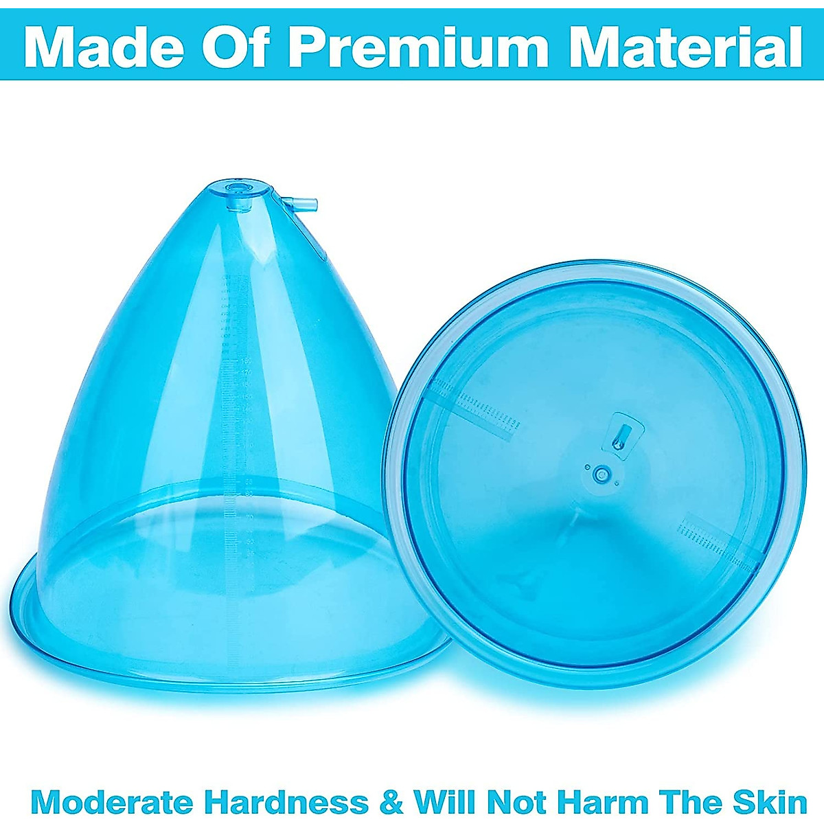 Unsvorns 210ml Vacuum Cups - Vacuum Cupping Machine Accessories - Extra-Large XXXL Vacuum Therapy Butt Suction Cups with Y-Hose