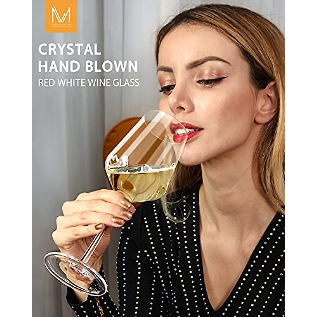 Red Wine Glasses Set of 4- Premium Crystal Wine Glasses Hand Blown-15 oz,Thin Rim,Long Stem,Perfect for Red or White,Daily Use,Unique Wedding Anniversary or Birthday Gift