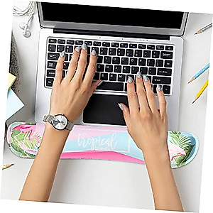 Mikikit 1 Set Mouse Pad Wristband Keyboard for PC Gel Wrist Rest Mouse for PC Wrist Pad for Keyboard Laptop Wrist Rest Keyboard Rest Pad Memory Hand Rest Gaming Mouse Mat Hand Mousepad Mat