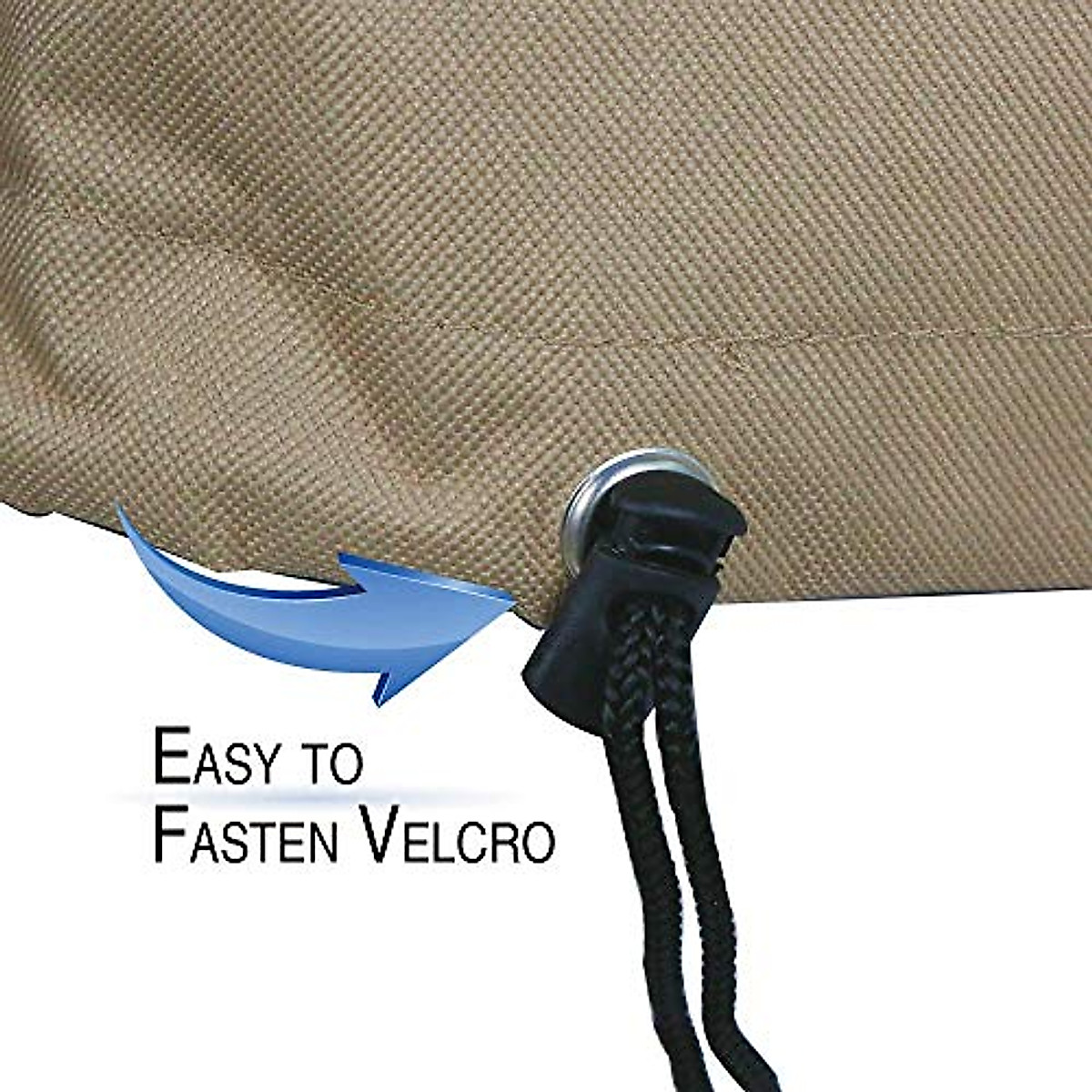 BALI OUTDOORS 32 Inch Square Patio Fire Pit Table Cover, Heavy Duty, Waterproof and Weather Resistant Oxford Fabric Cover, Brown