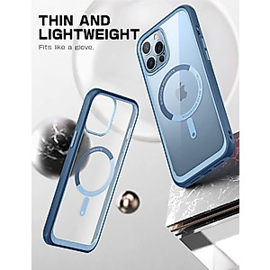 SUPCASE for iPhone 13 Pro Max Case (Unicorn Beetle Mag),[Compatible with MagSafe] [Military-Grade Protection] Protective Slim Clear Magnetic Shockproof Phone Case for iPhone 13 Pro Max, Azure