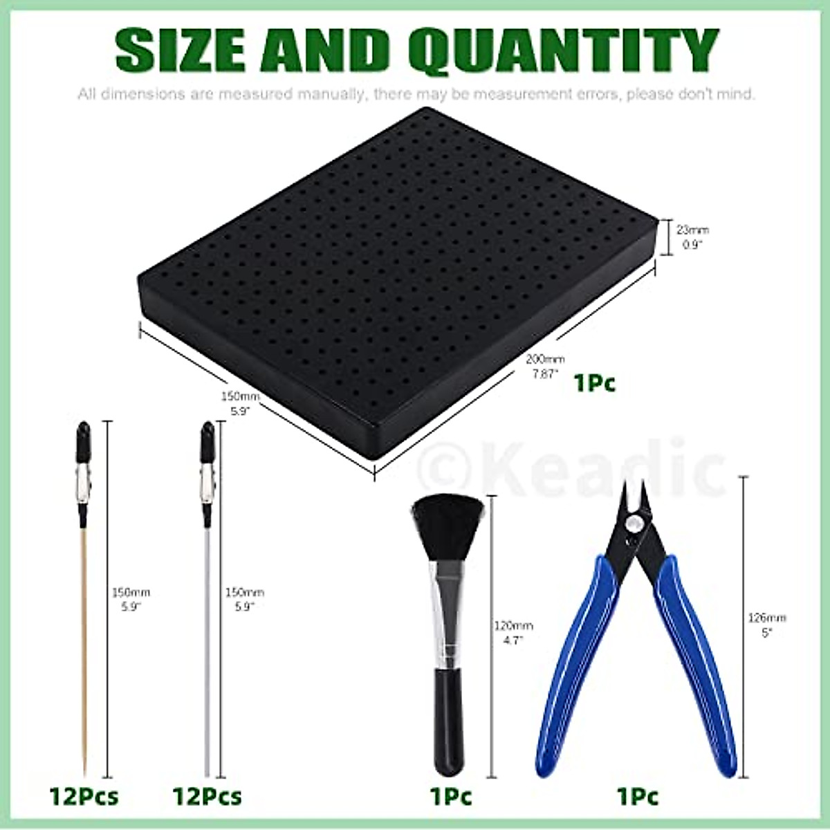 Keadic 37Pcs Model Tool Paint Kit Includes Professional Gundam Model Basic Tools, Painting Stand Base Holder and Alligator Clip Sticks Modeling Tools for Airbrush Hobby Model Building Parts Assemble
