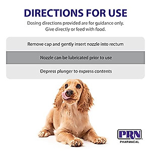 PRN Pharmacal PetEma - Disposable Single Use Enema for Dogs & Cats - Rectally Administered Gel Containing Lubricant, Laxative & Stool Softener - with Glycerin & Sorbic Acid - 12 mL Syringe - 3 Pack