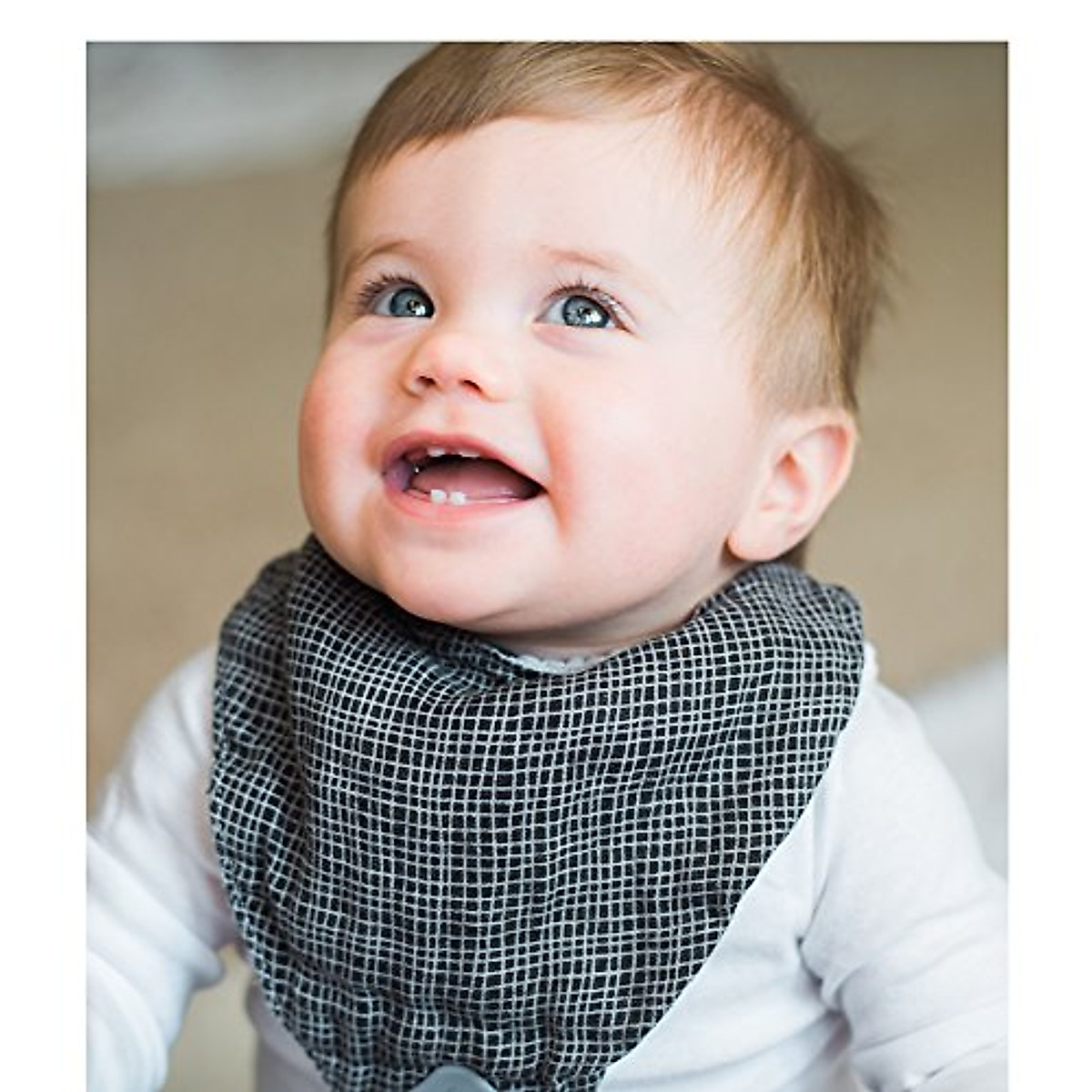 Baby Bibs - 3 Pc Muslin Bibs - Reversible 100% Natural Cotton Teething Bib - Baby Bibs For Girls And Boys, Baby Essentials