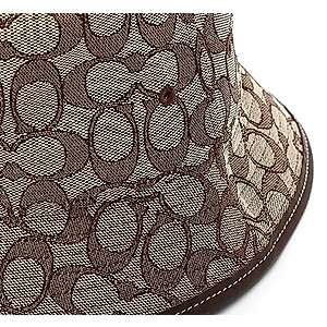 Coach Women's Signature C Jacquard Bucket Hat, Stone 1941 Saddle