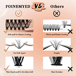 DIY Lash Extension Kit 280Pcs 30D 40D Individual Lashes Clusters With Lash Bond and Seal and Lash Applicator 10-16mm Mix D Curl volume Lashes Wispy DIY EyeLash Extension Kit At Home, By FOINEMYED