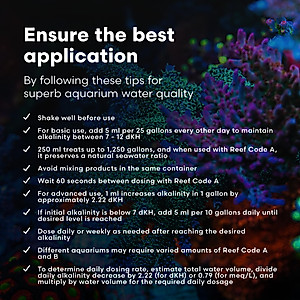 Brightwell Aquatics - Reef Code B - Balanced Calcium & Alkalinity System Water Conditioner - For All Saltwater Marine Fish & Reef Fish Tanks - Aquarium Water Treatments, 16.9 fl oz