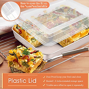 Herogo Baking Pan with Lid, 9 x 12 Inch Stainless Steel Lasagna Pan Deep, Rectangle Cakes Bakeware with Lid for Brownies Casseroles, Non Toxic & Dishwasher Safe