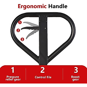 Xilin Manual Pallet Jack High Lift Hand Pallet Truck 2200lbs Capacity 3.3" Lowered 45" Lx21“W 31.5 Lift Height Suitable for EU Pallets JF-520