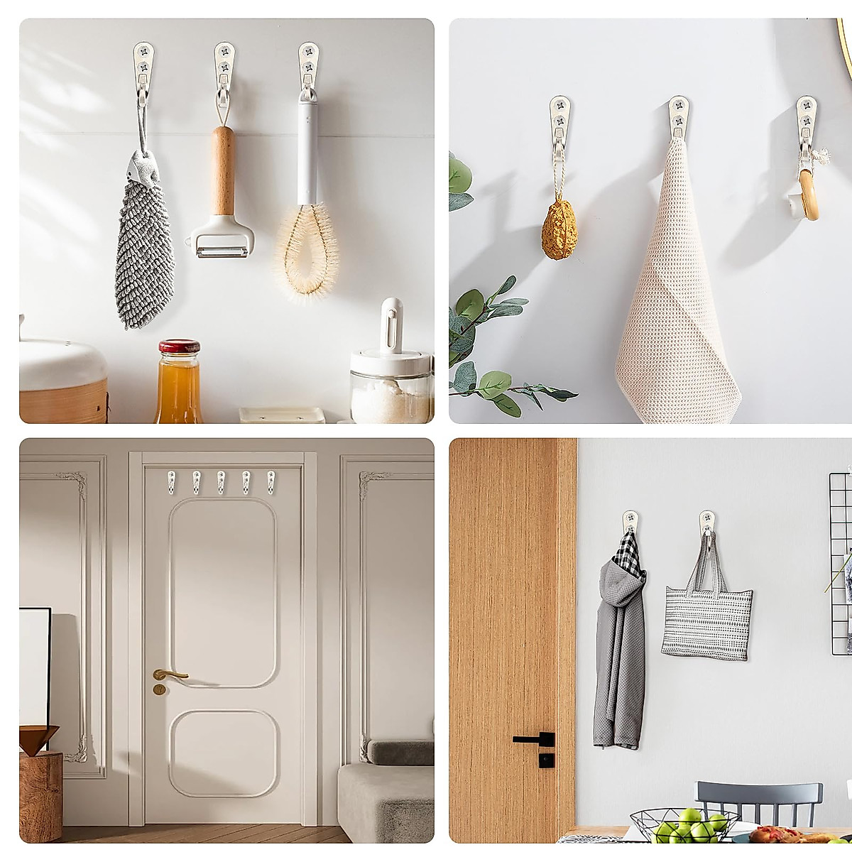 WODEGIFT 10 PCS Thickened Metal Wall Hook, Metal Wall Hooks for Coats, Heavy Duty Single Prong Wall Hooks with 20 Pieces Screws for Hanging Coats,Towel,Backpack, Hat, Dog Leashes, Coffee Mug