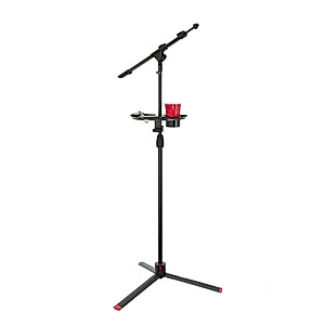 Gator Frameworks Microphone Stand Accessory Tray with Drink Holder and Guitar Pick Tab; 12" x 7" (GFW-MIC-ACCTRAY)