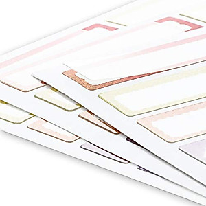 Juvale 208-Pack Waterproof Name Date Labels for Daycare, Baby Bottles, Assorted Colors, 2.5 x .5 inches