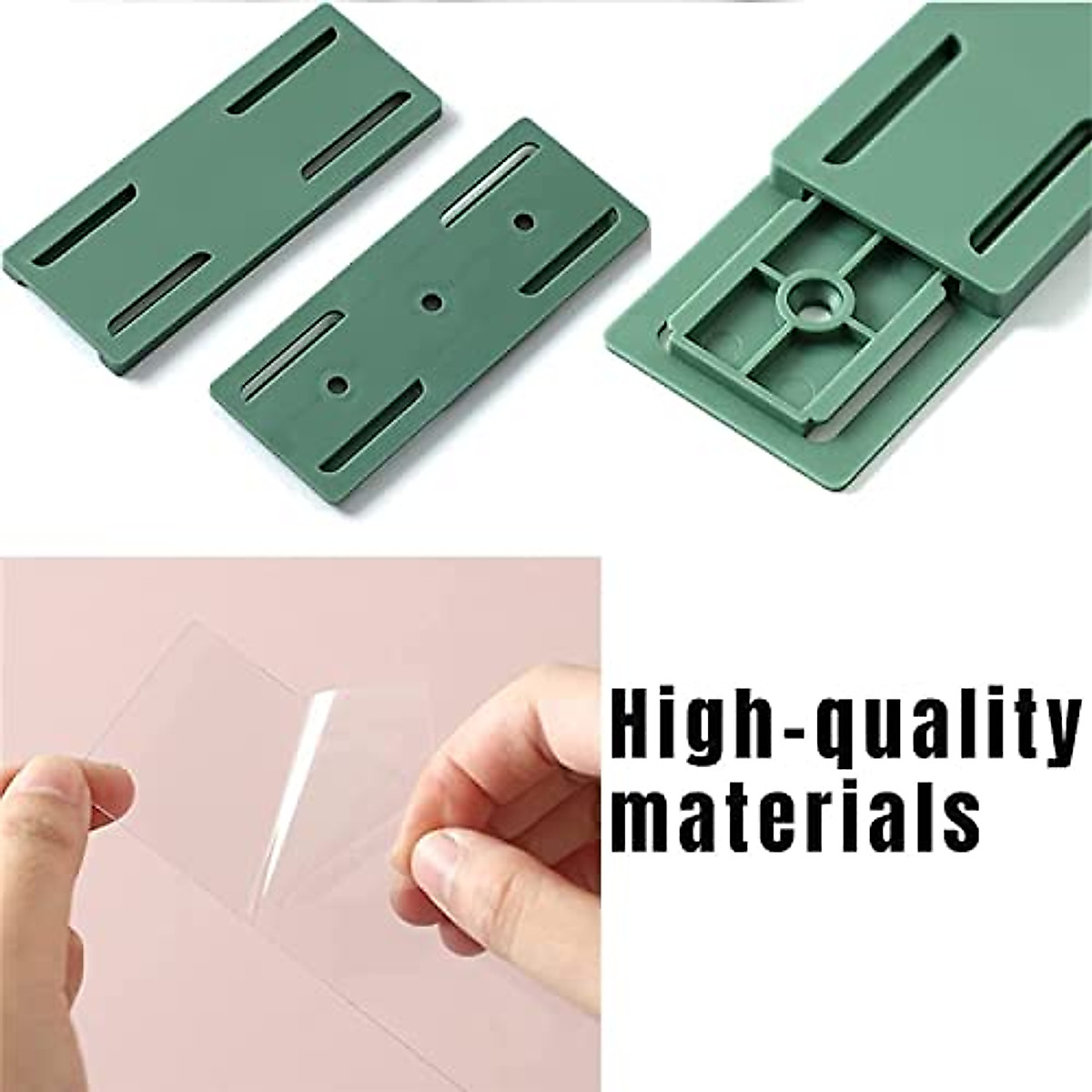 QKKO Adhesive Punch-Free Socket Holder, Self-Adhesive Desktop Socket Fixer, 2023 New Adhesive Punch Free Socket Holder, Self Adhesive Power Strip Holder, Storage Socket Slide (8PCS Blue)