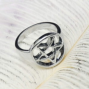 Jude Jewelers Stainless Steel Star Pattern Statement Cocktail Party Promise Anniversary Ring (Silver, 10)