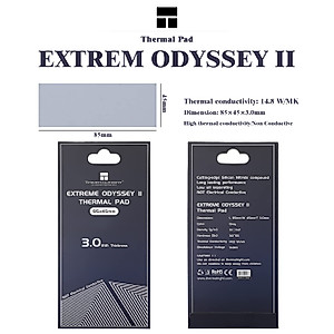 Thermalright Thermal Pad 14.8 W/mK Non Conductive Heat Dissipation Silicone Pad for PC Laptop Heatsink CPU/GPU/LED Graphics Card Motherboard Silicone Grease Multi-Size Pad (85x45x3.0mm)