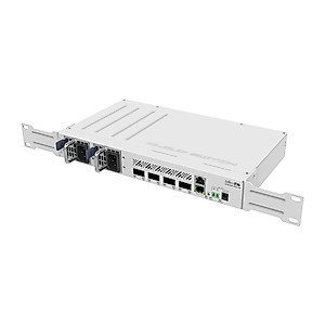 MikroTik CRS504-4XQ-IN Cloud Router Switch 650MHz 4xQSFP28 Compatible with 40G, 25G, 10G, and 1G Fiber Connections