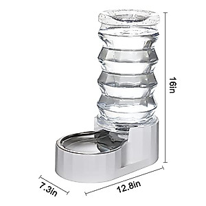 RIZZARI Automatic Pet Waterer,100% BPA-Free, Gravity Stainless Steel Water Dispenser,Large Capacity Water Feeder for Cats and Small and Medium-Sized Dogs (8L)