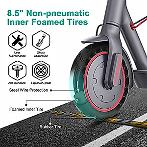 Electric Scooter, 350W App Enabled Commuting E-Scooter up to 19 MPH & 20 Miles, Max Load 220 Lbs, Folding Adults Sport Scooter with Dual Braking System for Adult, Teen & Kids