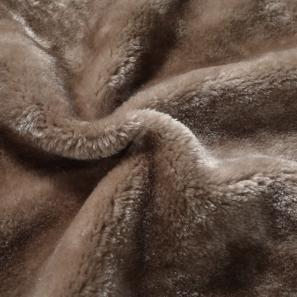 Hatop Men's Winter Fleece Jacket Sherpa Lined Faux Leather Jacket Warm Outwear Coat with Fur Collar, Brown, X-Large