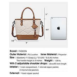 FADEON Cute Purses For Women Small Tote Bags For Women satchel crossbody PU Leather Purse