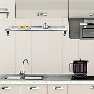 HALLY SINKS & TABLES H Stainless Steel Shelf 18 x 72 Inches, 500 lb, Commercial Wall Mount Floating Shelving for Restaurant, Kitchen, Home and Hotel