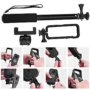 SALUTUY Camera Stand, Four Sections Adjusted Webcam Stand Drop Proof Scalable Shock Proof with Side Window for Insta360 ONE X2 Camera