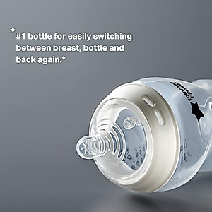 Tommee Tippee Natural Start Ready for Baby Bottle Set, 5oz and 9oz Anti-Colic Bottles, Slow and Medium Flow Nipples, 0-6 month pacifiers, Self-Sterilizing