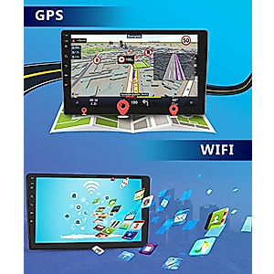 2G 32G Android Car Stereo for Toyota Tacoma 2005-2015 with Wireless Apple Carplay, Rimoody 9 Inch Touch Screen Car Radio with GPS Navigation Bluetooth FM HiFi WiFi Android Auto Backup Camera