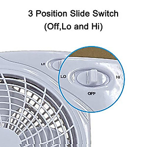 Optimus F-1022 10" Electric Fan, White