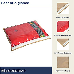 HomeStrap 24 Piece Fabric Saree Cover, Large- Beige