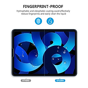 SPARIN 2 Pack Screen Protector Compatible with iPad Air 5/4 Generation 10.9 inch(2022/2020), iPad Pro 11 inch(2022/2021/2020/2018), Tempered Glass for iPad Air 5th/ Air 4th Case Compatible