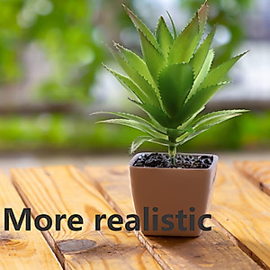 HECATY 5 Pcs Faux Succulents Set,Realistic Large Fake Succulents,Artificial Hanging Ornaments Fleshed Plant Textured for Home Garden Wedding Party Decoration (green)