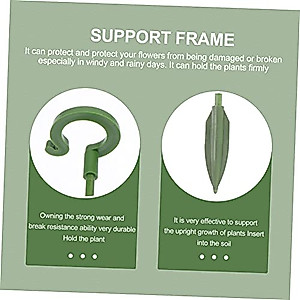 Succulants 20pcs Border Ring Trellis Lily Support Plant Tools Stem Amaryllis Fiberglass Fruits Hydrangea Orchid/Single Holders Stand Outdoor Rack Stake Rose Bonsai Flowers Vine