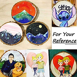 Natural Pine Wood Slabs Untreated 7-8 inches Diameter x 4/5" Thick Solid Wood Slices for Weddings, Table Centerpieces, DIY Projects or Decoration-2Pcs