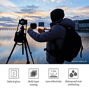 K&F Concept 100mm Square ND1000 (10 Stop) Filter +150mm Soft GND8 Filter (3 stops) + Metal Filter Holder + 8 x Filter Adapter Rings Square ND Filter Kit for Camera Lens