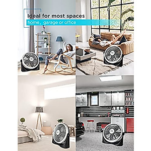 BLACK+DECKER Floor Fan for Home, Garage, Bedroom, or Office, Cooling Fan for Floor with 3 Fan Settings, Quiet Floor Fan with Adjustable Tilt Angle and Sturdy Base